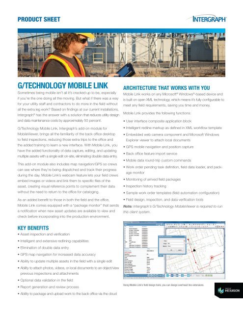 G/TECHNOLOGY MOBILE LINK - Intergraph