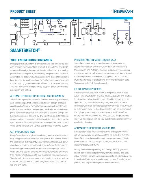 SmartSketch Product Sheet - Intergraph