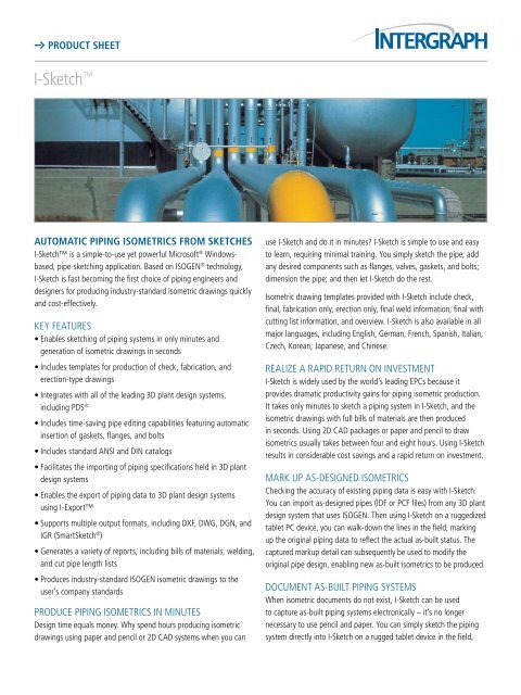 I-Sketch™ - Intergraph