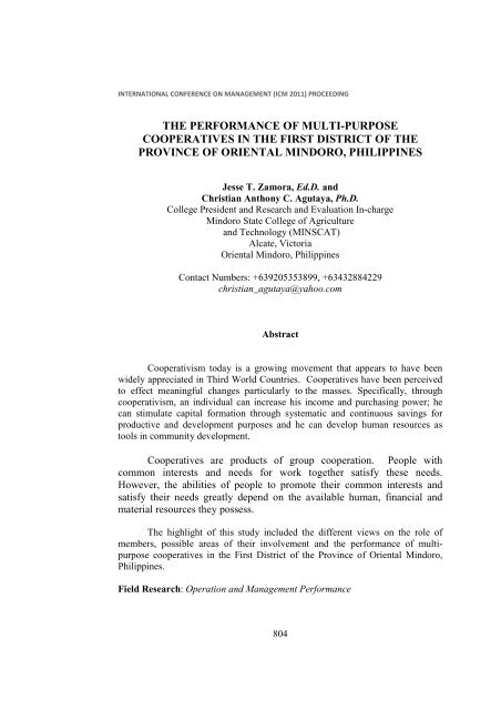 THE PERFORMANCE OF MULTI PURPOSE COOPERATIVES IN the-performance-of-multi-purpose-cooperatives-in