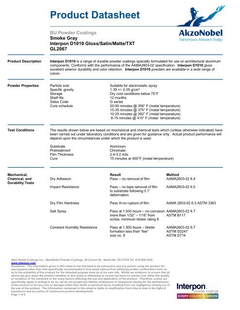Product Datasheet - Interpon