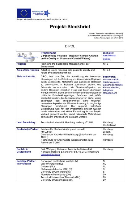 Projekt-Steckbrief als PDF-Datei