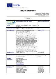 Projekt-Steckbrief als PDF-Datei - Interreg-Nordsee