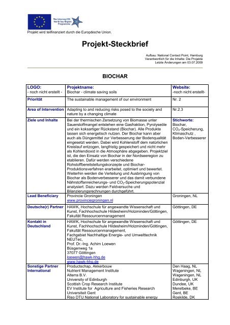 Projekt-Steckbrief als PDF-Datei