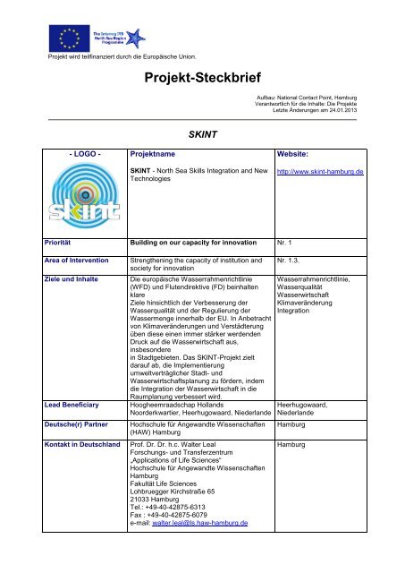 Projekt-Steckbrief als PDF-Datei