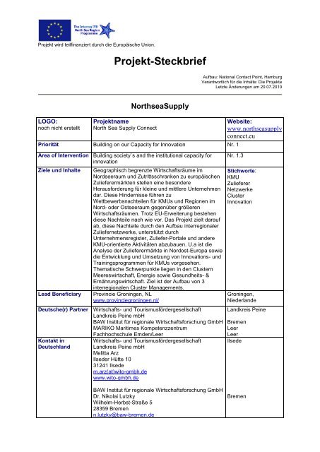 Projekt-Steckbrief als PDF-Datei