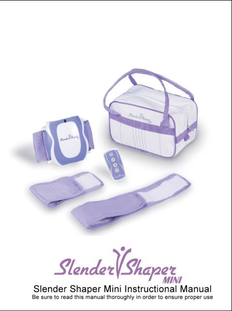 Download the Slender Shaper Mini Manual - interwood.com