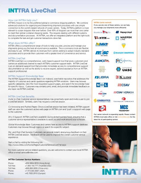 INTTRA LiveChat