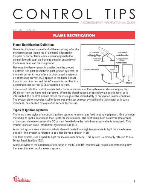 Flame Rectification - Robertshaw Thermostats