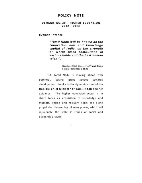 POLICY NOTE - Guidance Bureau