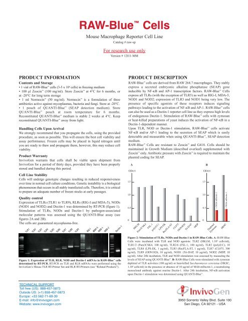TDS RAW-Blueâ ¢ cells - InvivoGen