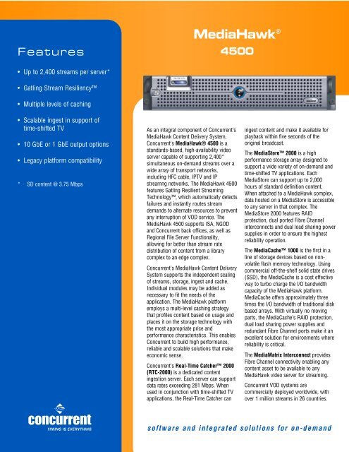 Mediahawk® - Concurrent Computer Corporation