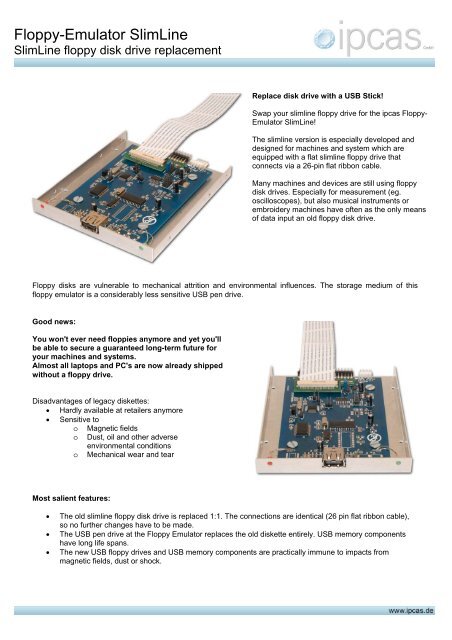 Floppy Emulator SlimLine - Replace old slimline floppy disk ... - ipcas