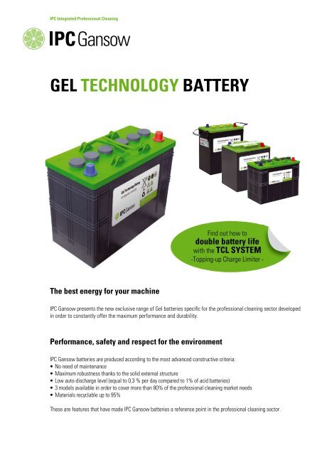 Gel Technology Battery Leaflet_ENG - IPC Gansow