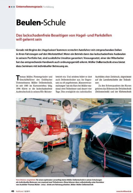 Beulen-Schule - Dellentechnik Müller