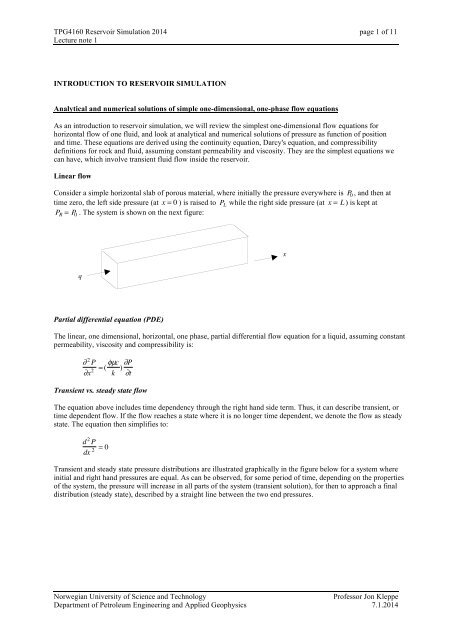 Introduction to reservoir simulation (.pdf) Introduction to reservoir simulation (.pdf)