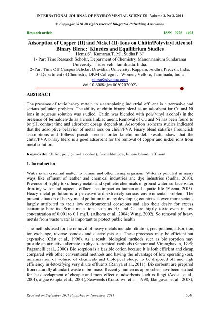 Full text pdf - Integrated Publishing Association