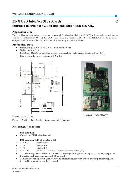KNX USB Interface 320 (Board) E