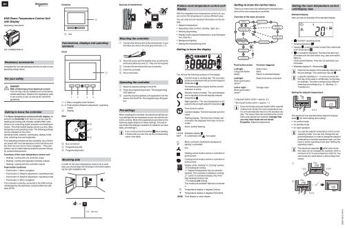 KNX Room Temperature Control Unit with Display ... - IQmarket