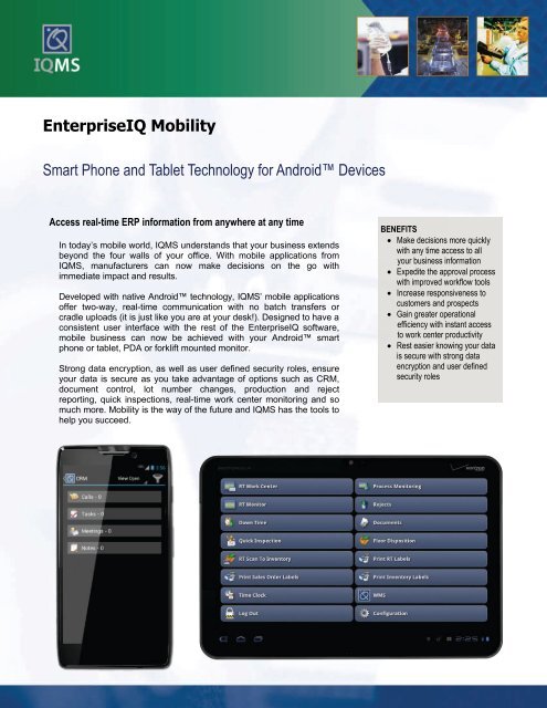 Mobile ERP Devices - IQMS