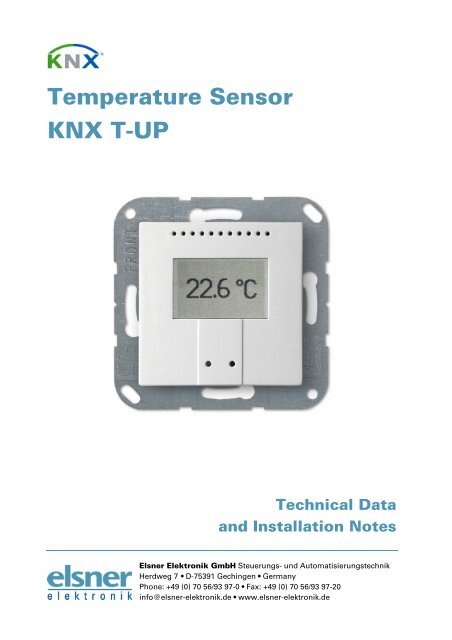 Temperature Sensor KNX T-UP - IQmarket