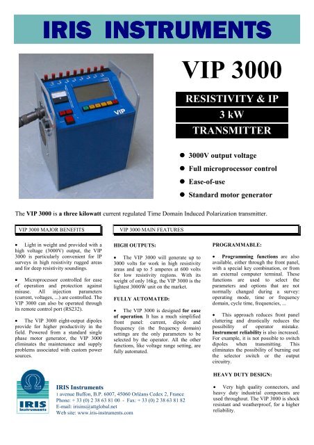 VIP 3000 - IRIS Instruments
