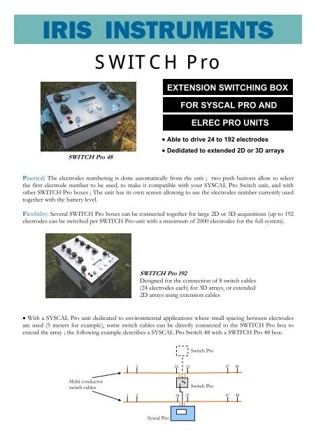 SWITCH Pro - IRIS Instruments