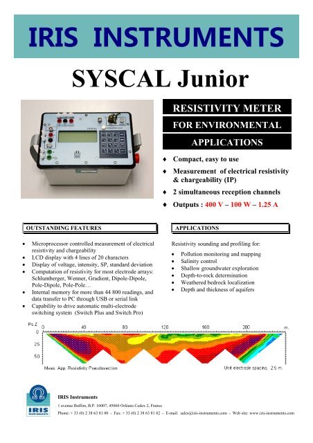 SYSCAL Junior - IRIS Instruments