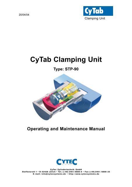 Cytab STP-90 Documentation - Cytec Zylindertechnik Gmbh