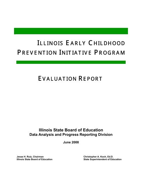 Early Childhood Prevention Initiative Program Evaluation Report