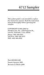 6712 Portable Sampler User Manual - Isco