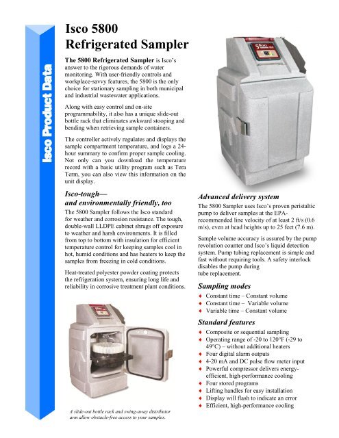 Isco 5800 Refrigerated Sampler