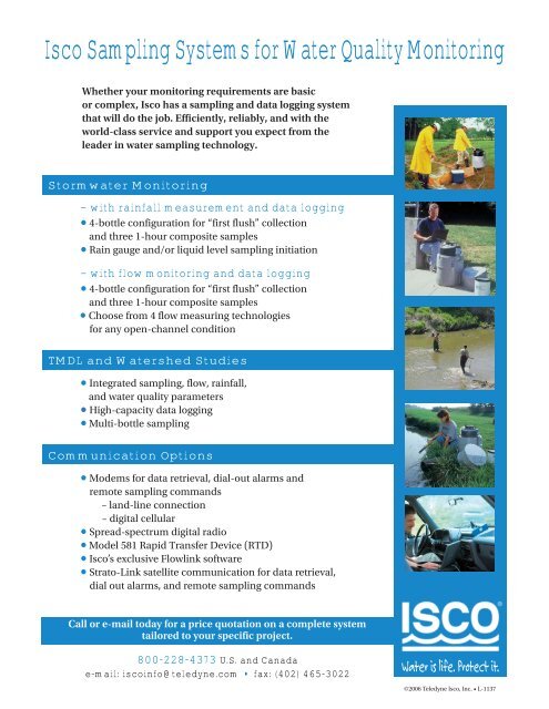 Surface Water Sampling Systems - Isco