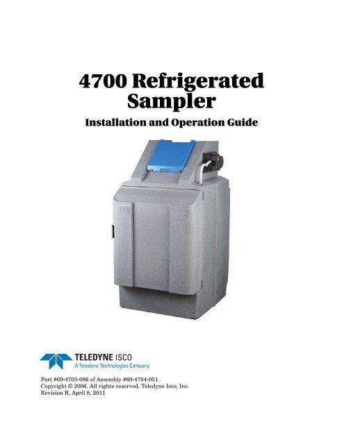 4700 Refrigerated Sampler - Isco