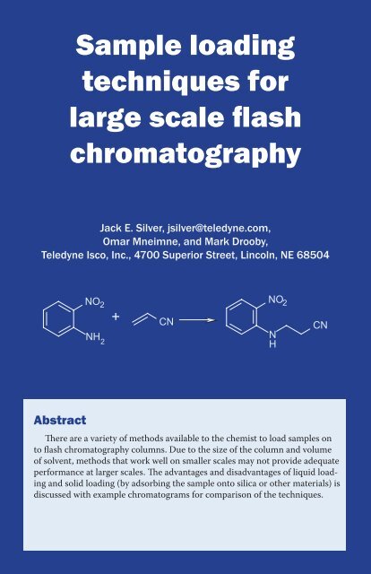 Sample Loading Techniques for Large Scale Flash ... - Isco