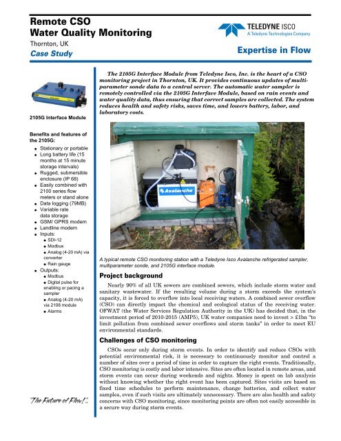 Remote CSO Water Quality Monitoring (UK) - Isco