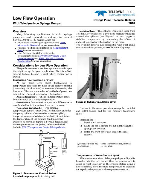 Technical Bulletin TB10 Low Flow Operation - Isco