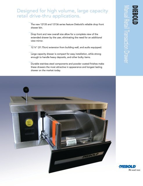 Manual Script Delivery Drawer - Diebold