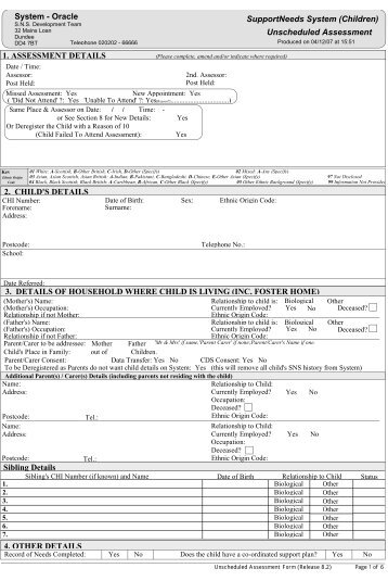 Palliative Care Assessment Form MR xx Insert Service Name here