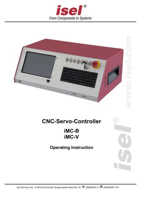 CNC-Servo-Controller - Bedienungsanleitungen / Manuals isel
