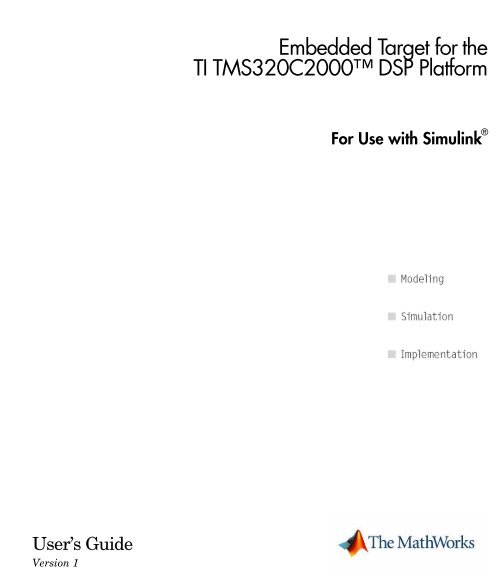 Embedded Target For The Ti Tms320c2000 Dsp Platform