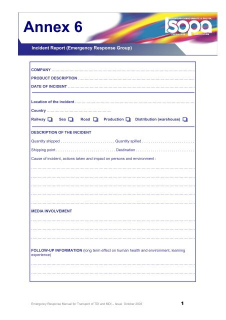 Annex 6 - Incident Report Form - Isopa