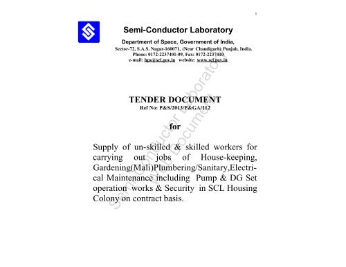 37302 Tender Document for Labour contract - ISRO