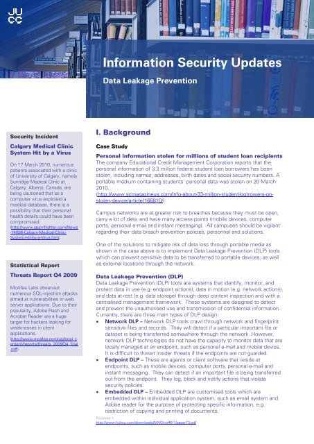 Information Security Updates - JUCC Information Security Task ...