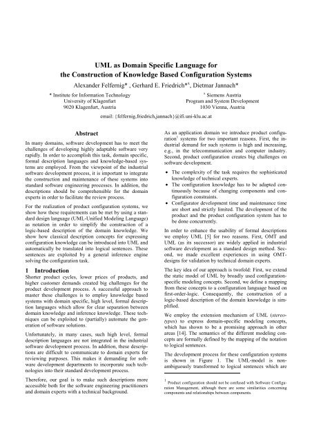 UML as Domain Specific Language for the Construction of ...