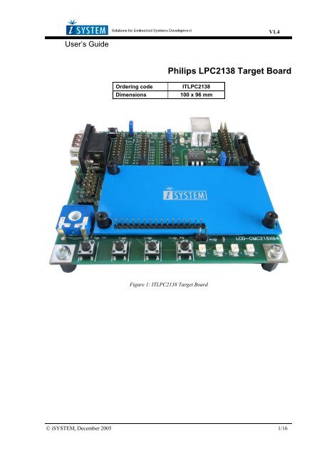 NXP LPC2138 Evaluation Board - iSYSTEM