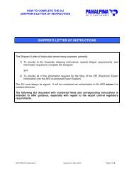 SHIPPER'S LETTER OF INSTRUCTIONS SHIPPER ... - Deringer