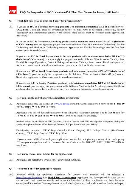 how to complete application form p - Institute of Technical Education