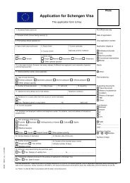 Schengen visa application form