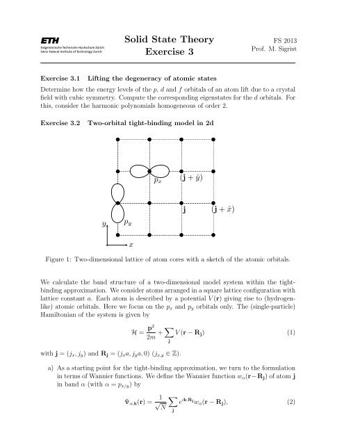 Solid State Theory Exercise 3